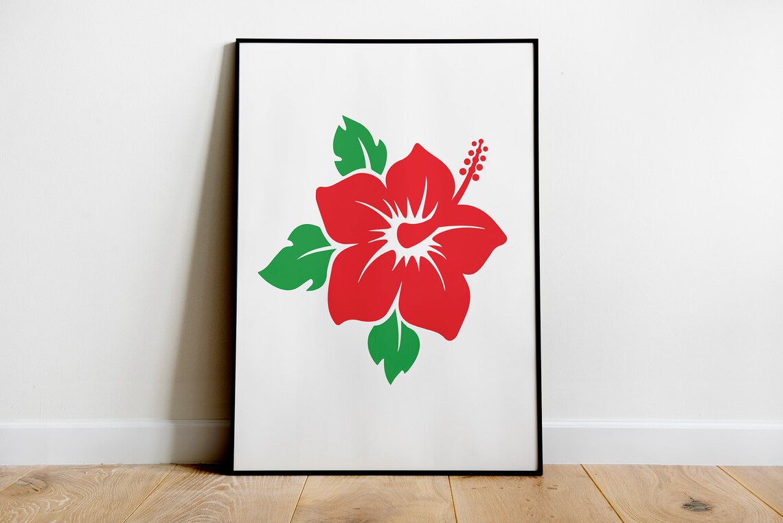 Hibiscus Flower SVG EPS PNG Jpg Dwg Digital Download / Digital | Etsy