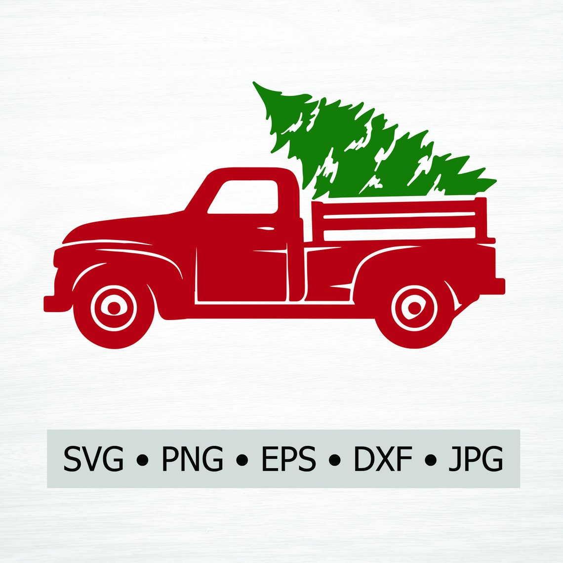 Christmas Truck and Tree SVG EPS PNG Jpg Dwg Digital Download | Etsy