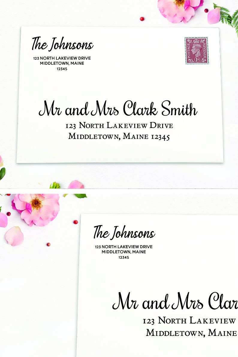 Return Wedding Address Label Template Printable Return | Etsy