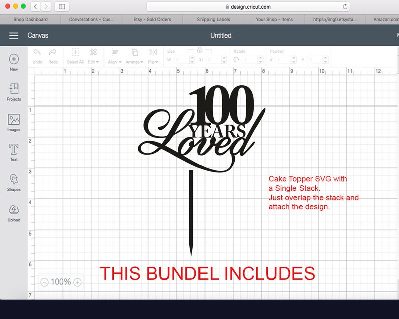 100 Years Loved SVG Cake Topper SVG 100th Birthday SVG - Etsy