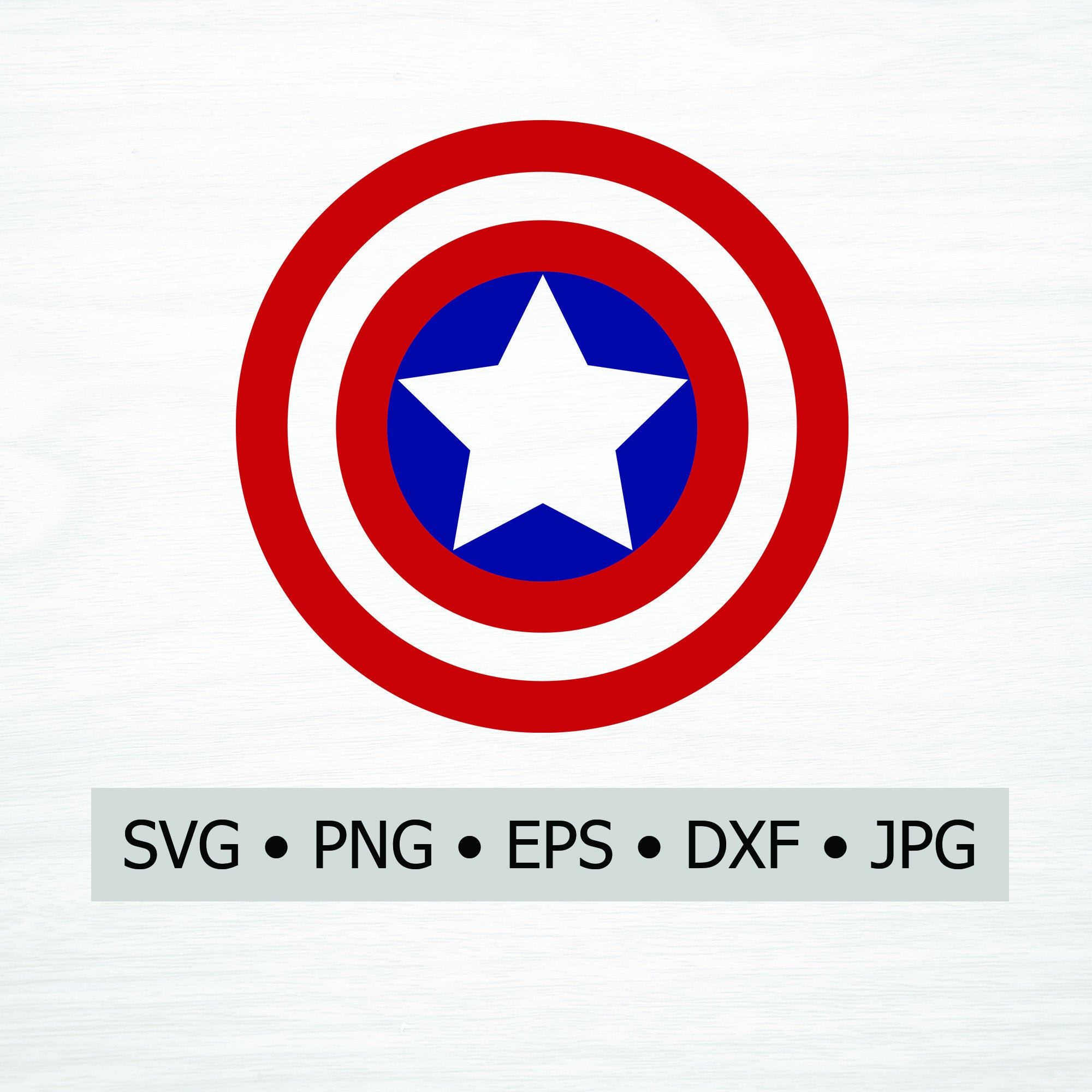 Captain America Shield Logo SVG Digital Download / JPG EPS Png | Etsy ...