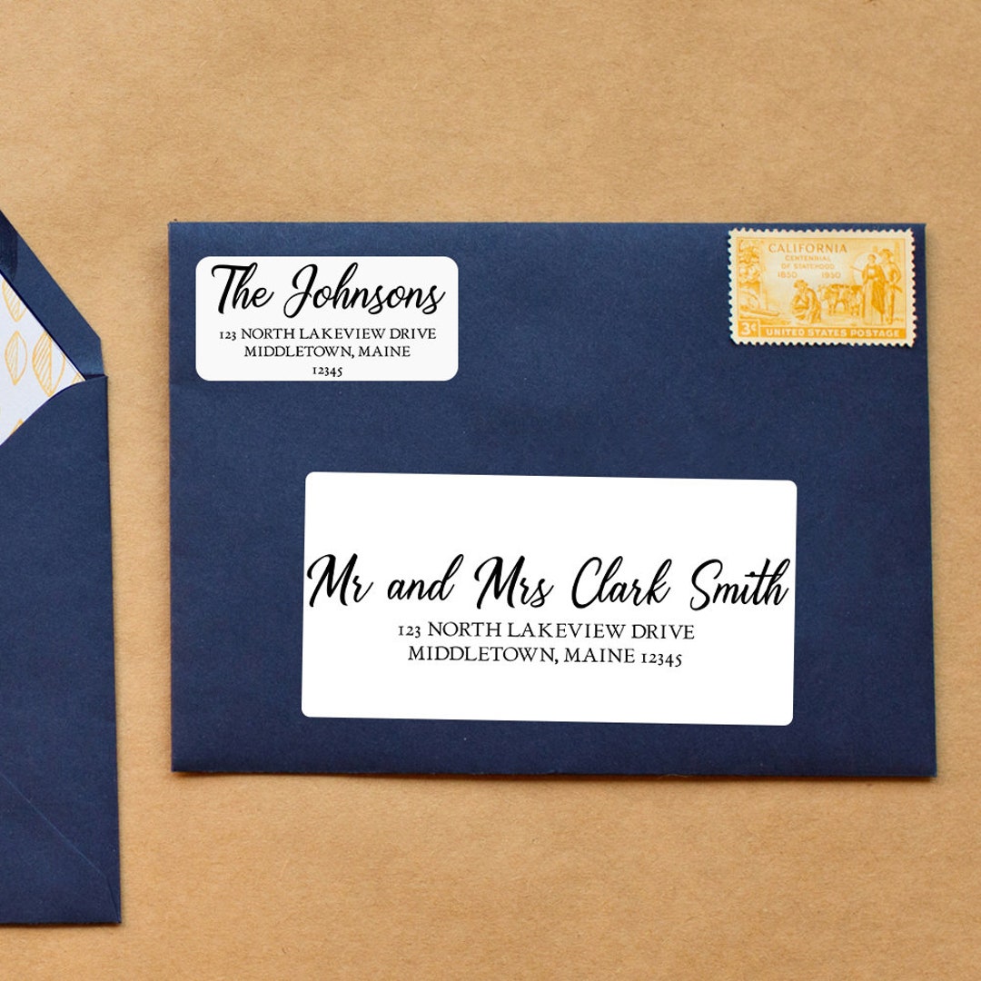 Printable Wedding Mailing Label Template Bundle Return - Etsy