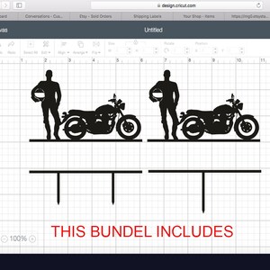 Bike Rider Happy Birthday Cake Topper SVG, Motorcycle Cake Topper Svg ...