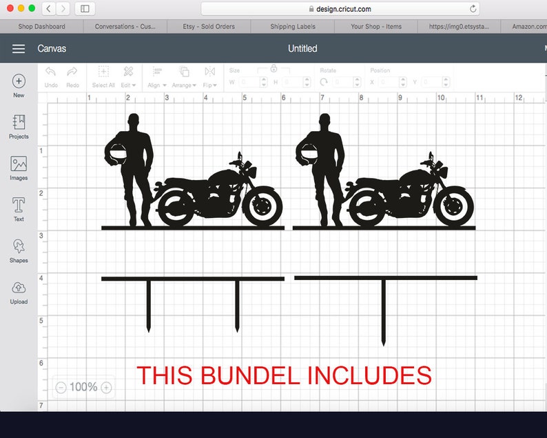 Bike Rider Happy Birthday Cake Topper SVG Motorcycle Cake - Etsy