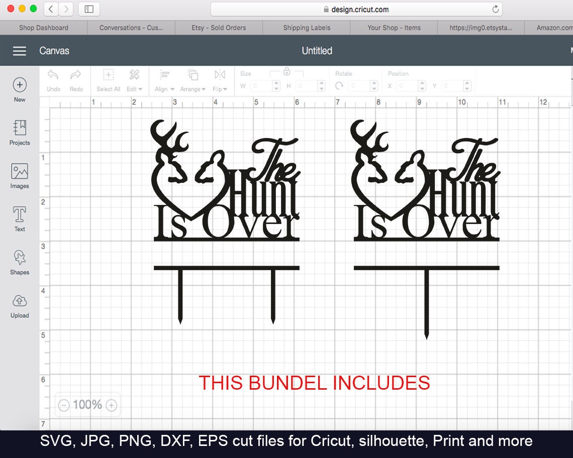 Hunt is Over Cake Topper SVG Instant Download Custom - Etsy