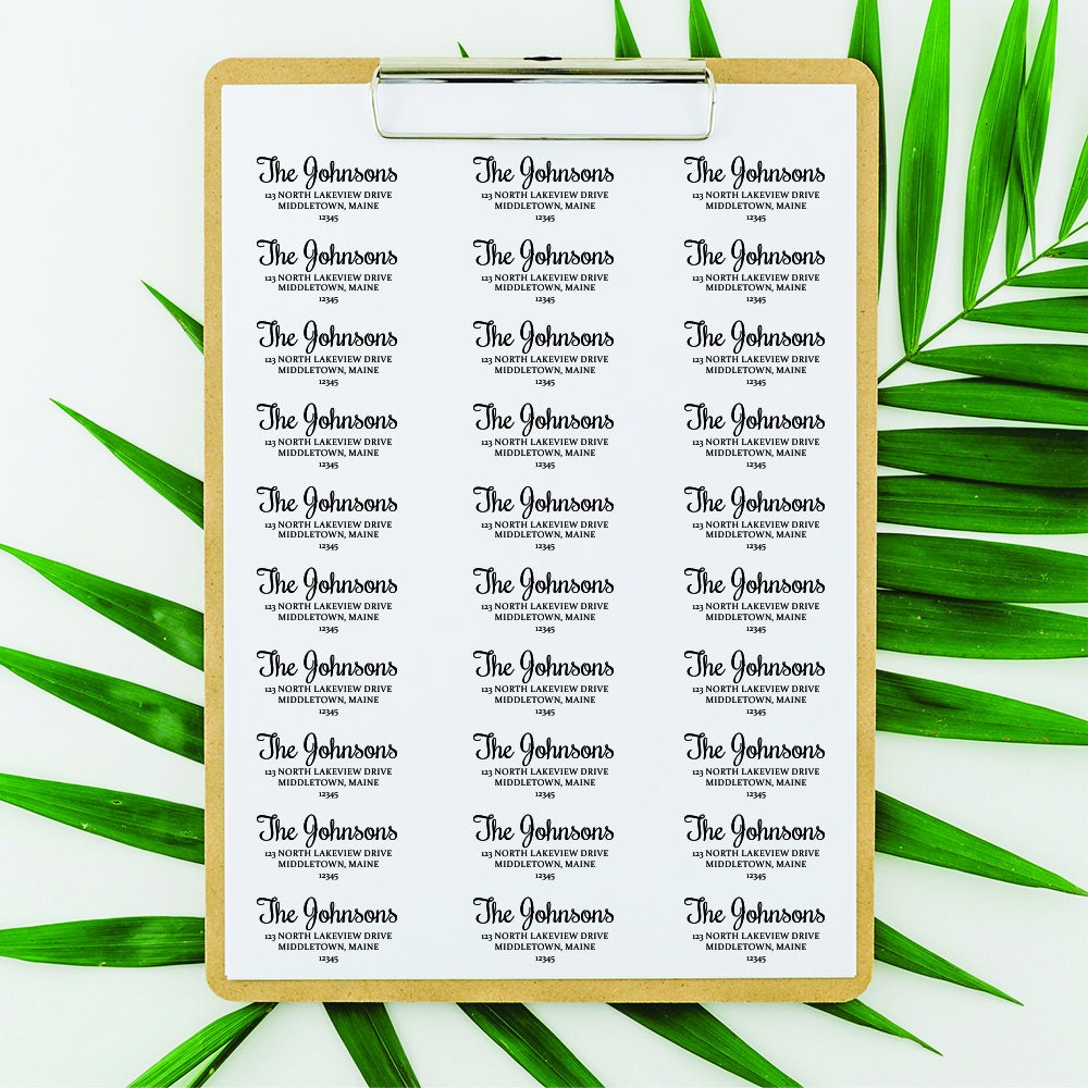 Print at Home Printable Return Address Label Word Template for - Etsy
