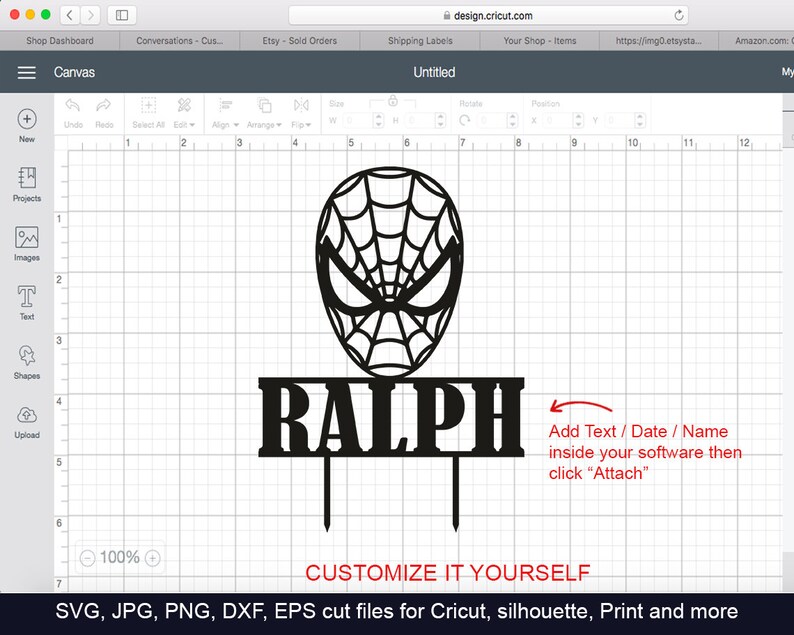 Happy Birthday Cake Topper SVG Spider Man Superhero Cake - Etsy