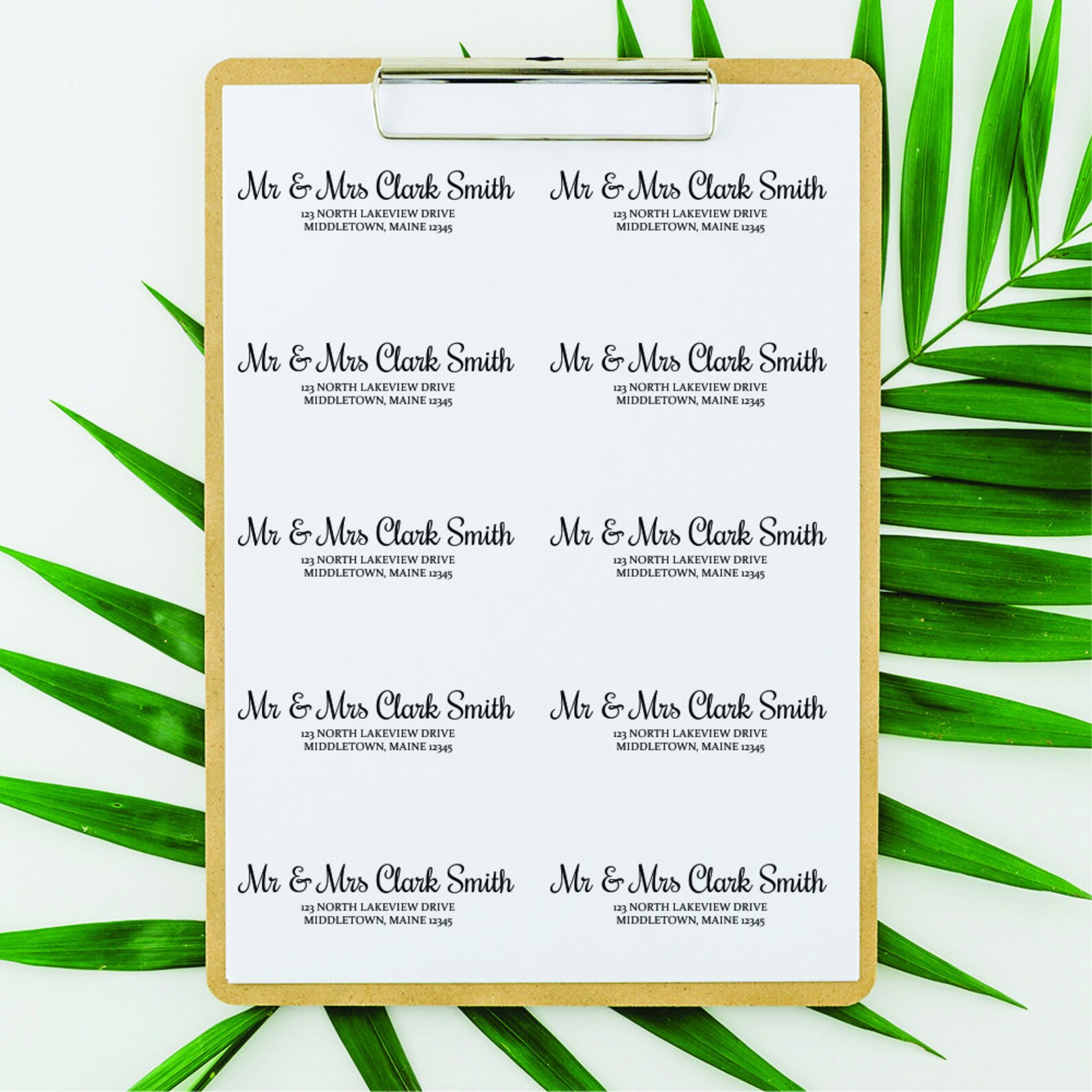 Wedding mailing label template Printable mailing address | Etsy