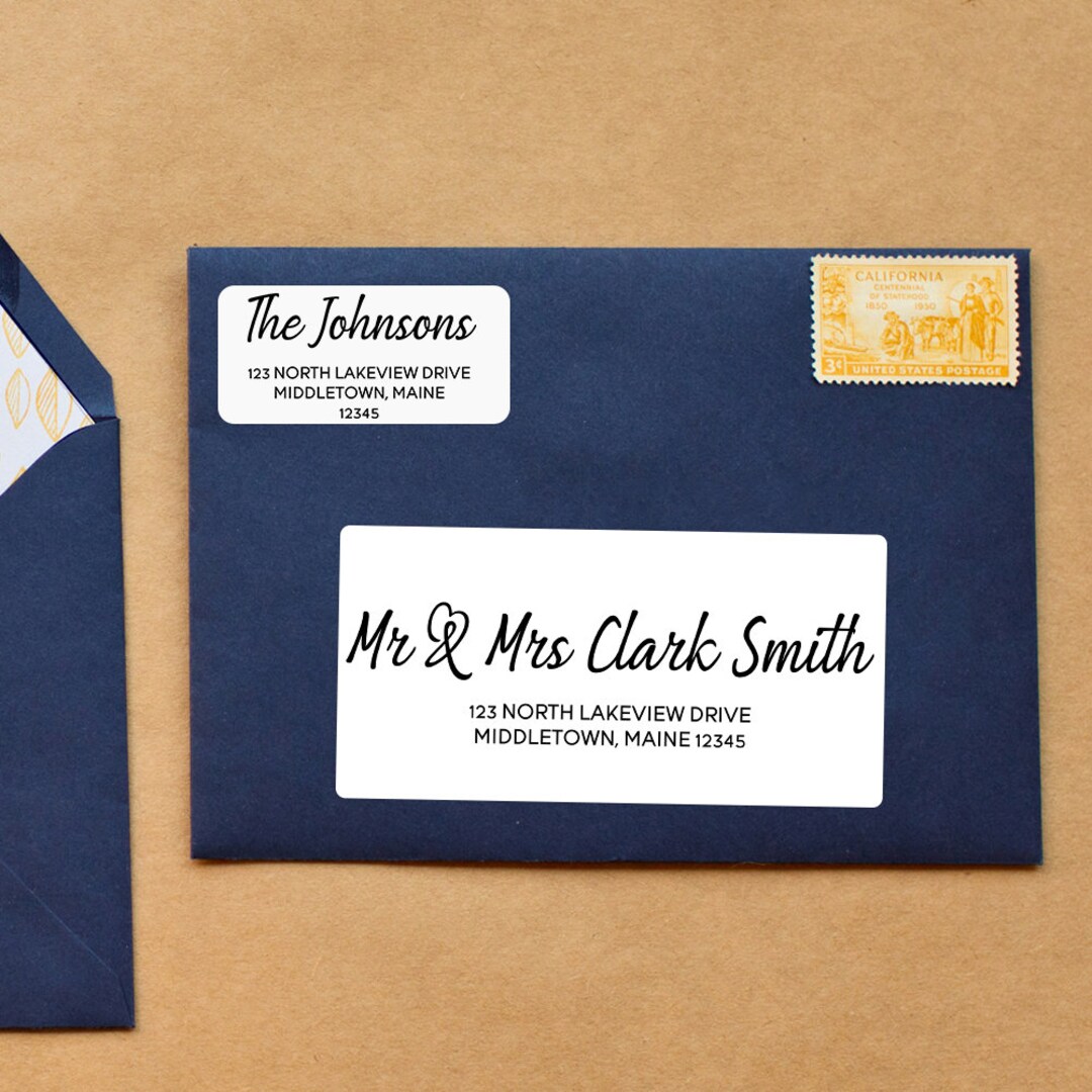 Printable Mailing Address Label Template Bundle, Return Address and ...