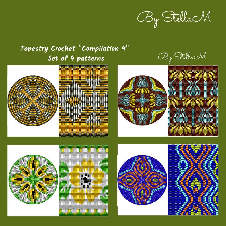 PATTERN: Compilation 4 Set of Wayuu Mochila Patterns Wayuu - Etsy Australia