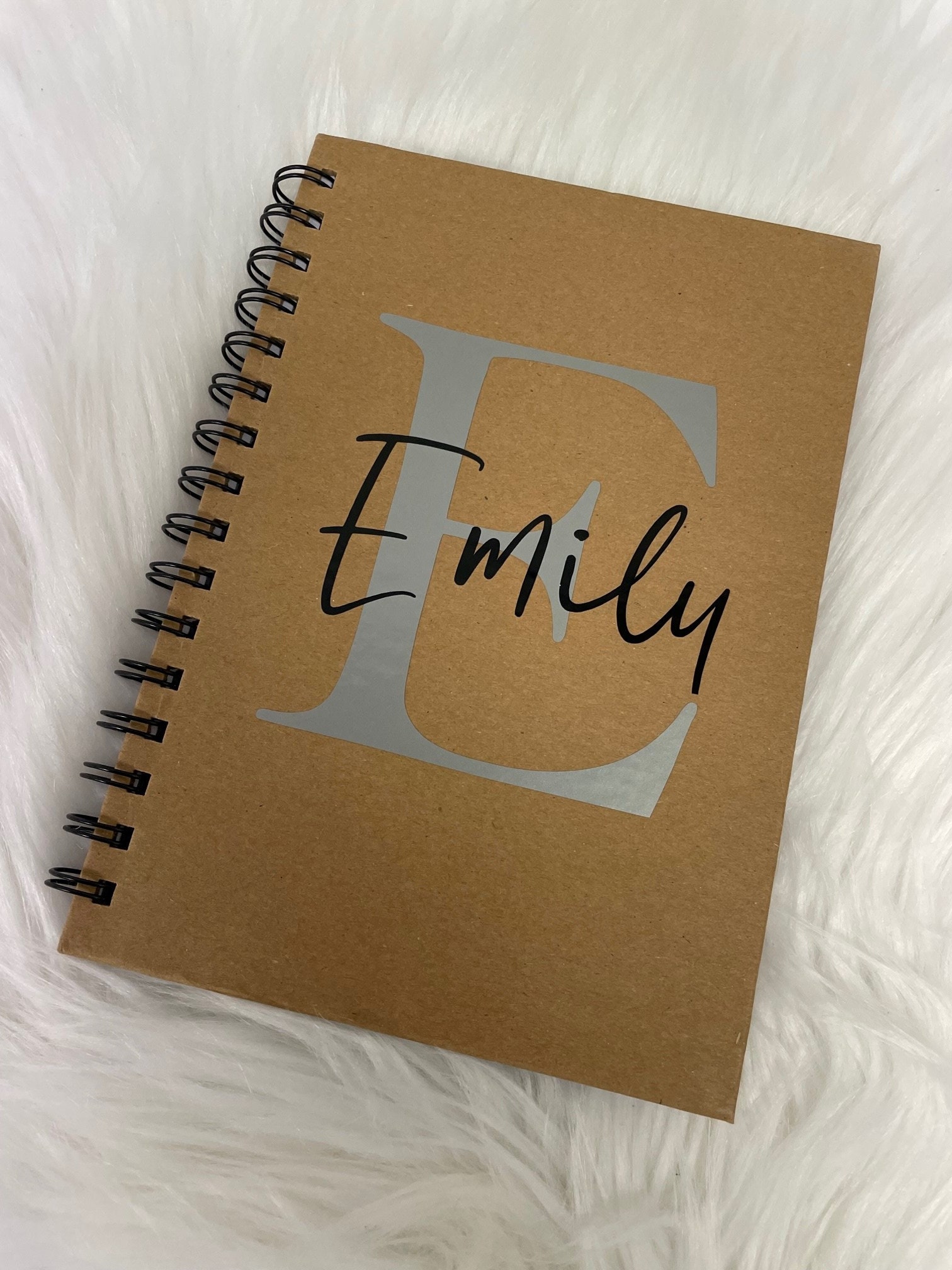 Personalised Notebook Brown Lined Paper Name Notepad A5 - Etsy