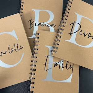 Personalised Notebook, Brown Lined Paper Name Notepad, A5 Notebook - Etsy