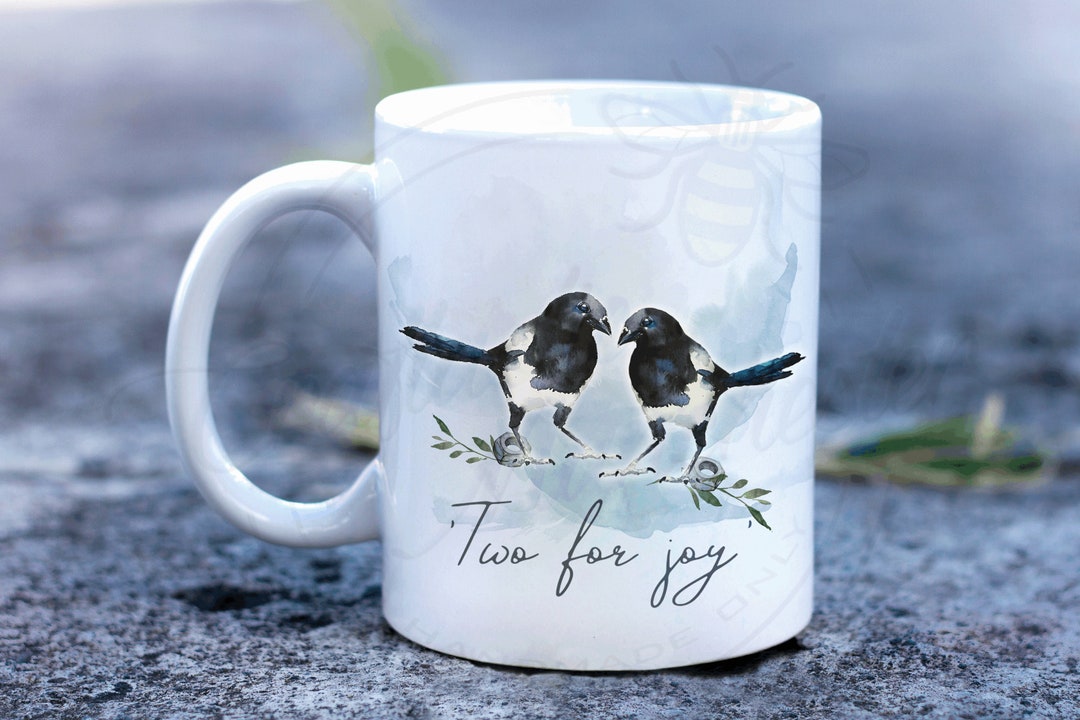 Two for Joy Magpie Mug, Magpie Cup, Personalised Two for Joy Gift - Etsy UK