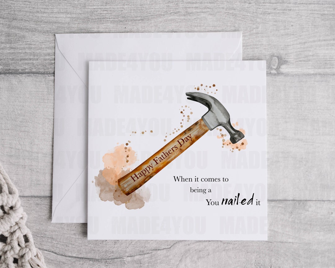 Father's Day Greeting Card, Nailed It Card, Worlds Best Dad - Etsy