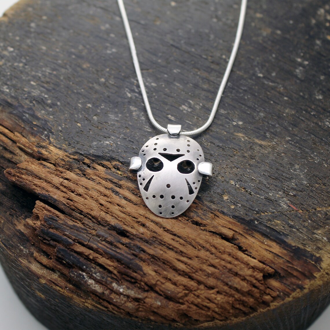 Hanging Mask Hockey Jason Voorhees Friday 13 in Silver 925 - Etsy