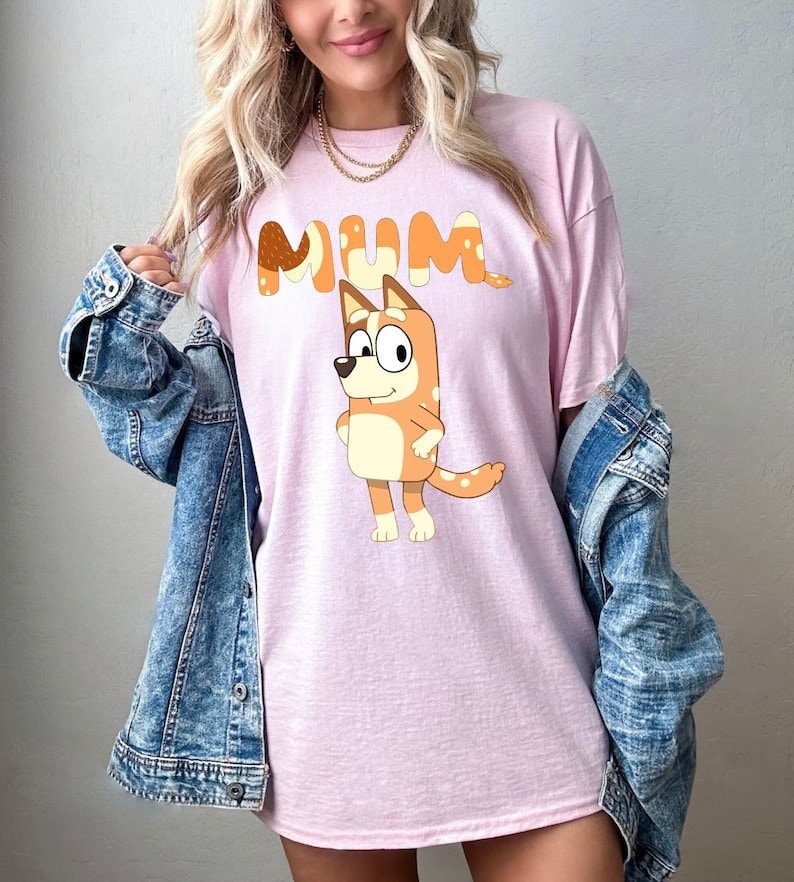Bluey Mom Shirt, Mum Bluey Birthday Party Tshirt, Bluey Family T-shirt ...