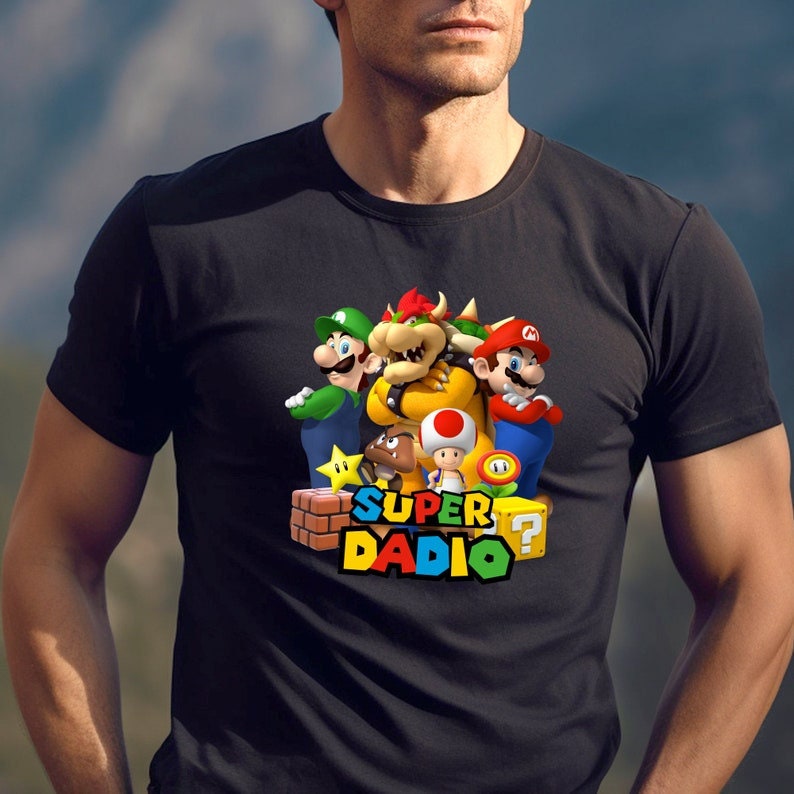 Personalized Super Mario Birthday Shirt, Custom Super Mario Birthday ...
