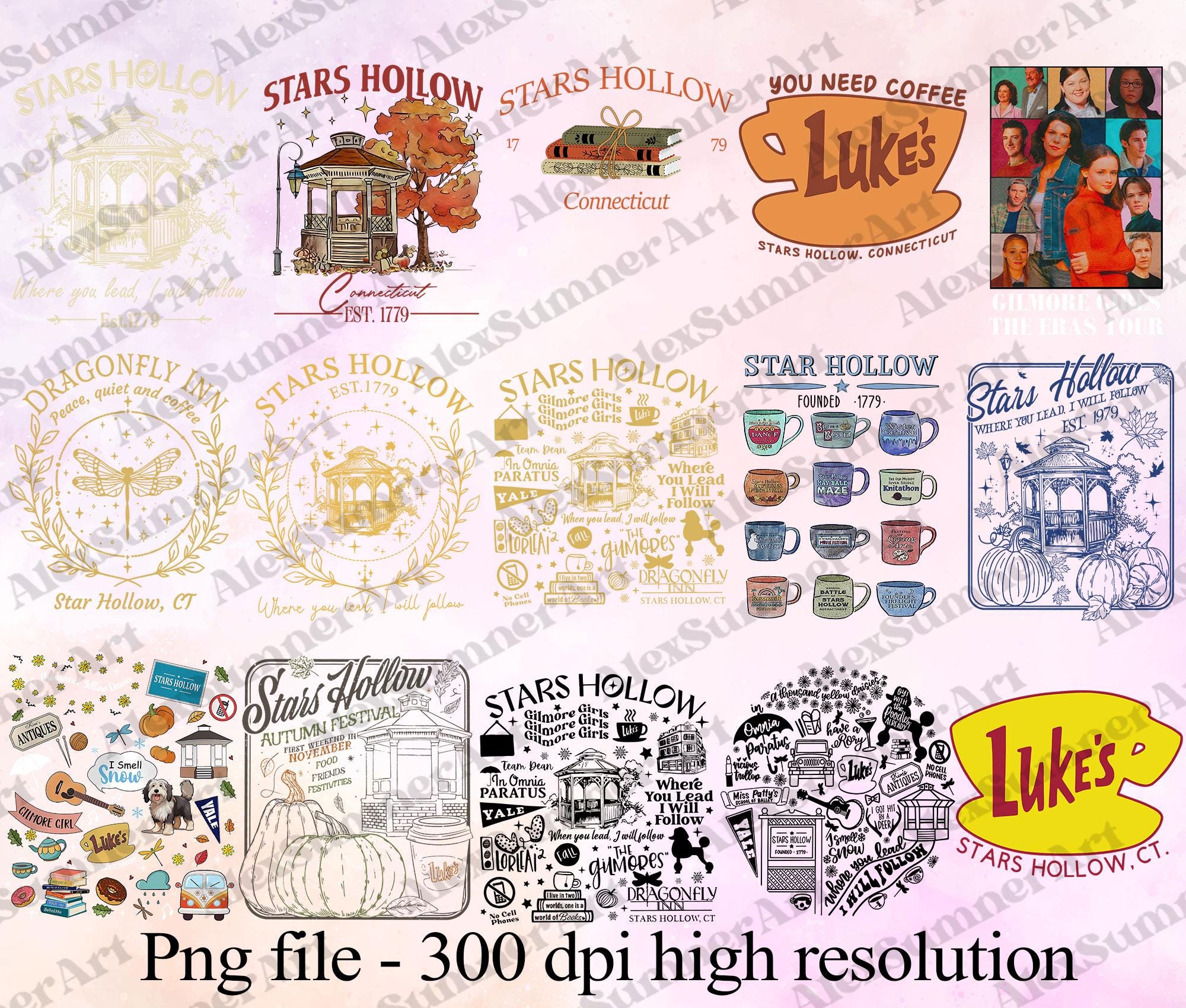 15 Designs Stars Hollow Bundle Png, Where You Lead I Will Follow PNG ...
