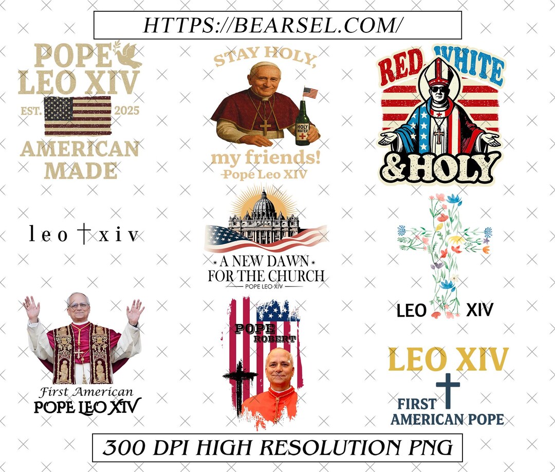 Pope Leo XIV First American Pope PNG File, Retro Cardinal Robert ...