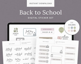 Back to School Printable Stickers Early Dismissal No School - Etsy