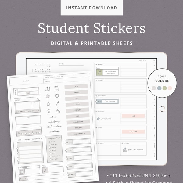 College Planner Stickers - Etsy