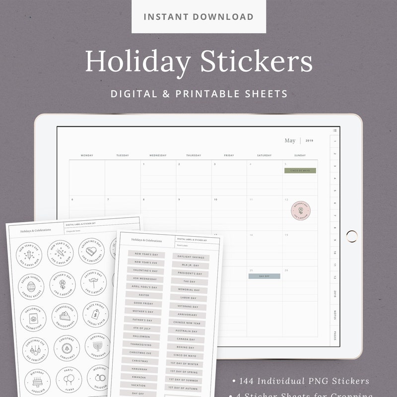 Holiday Sticker - Etsy