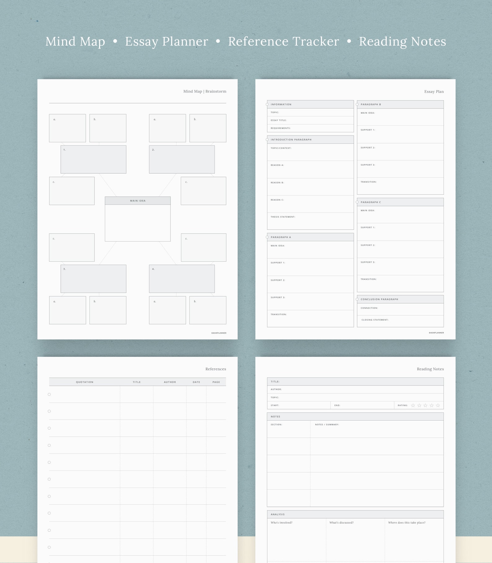 Student Organizer Printables for Back to School Class - Etsy