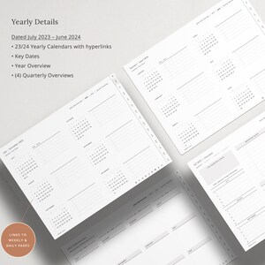 2023-2024 Mid-year Planner Digital Daily Weekly Monthly Hyperlinked ...
