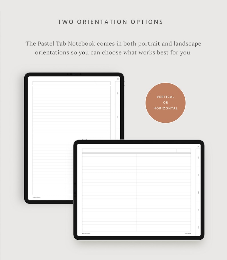 Digital Notebook 5 Minimalist Subject Tabs Cornell Ruled - Etsy