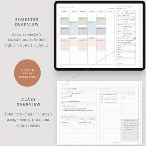Undated Digital Academic Planner: Student iPad Agenda (digital Download ...