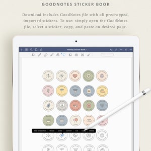 Holiday Digital Stickers for Goodnotes - Digital Planner Stickers ...