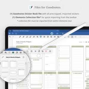 Daily & Weekly Widgets - Digital Sticker Set for Planners - Meals ...