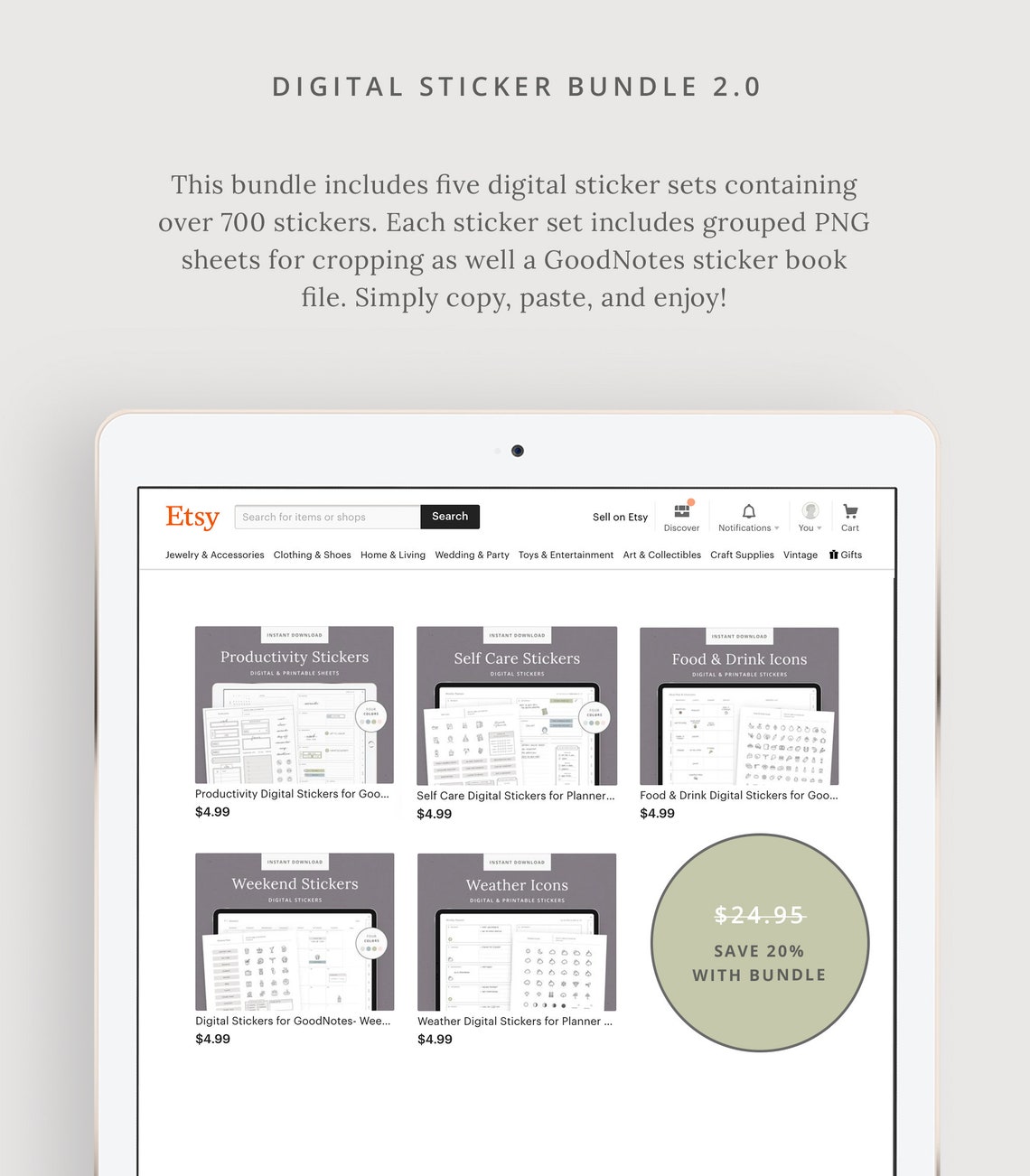 Digital Sticker Bundle 2.0 Digital Stickers for - Etsy