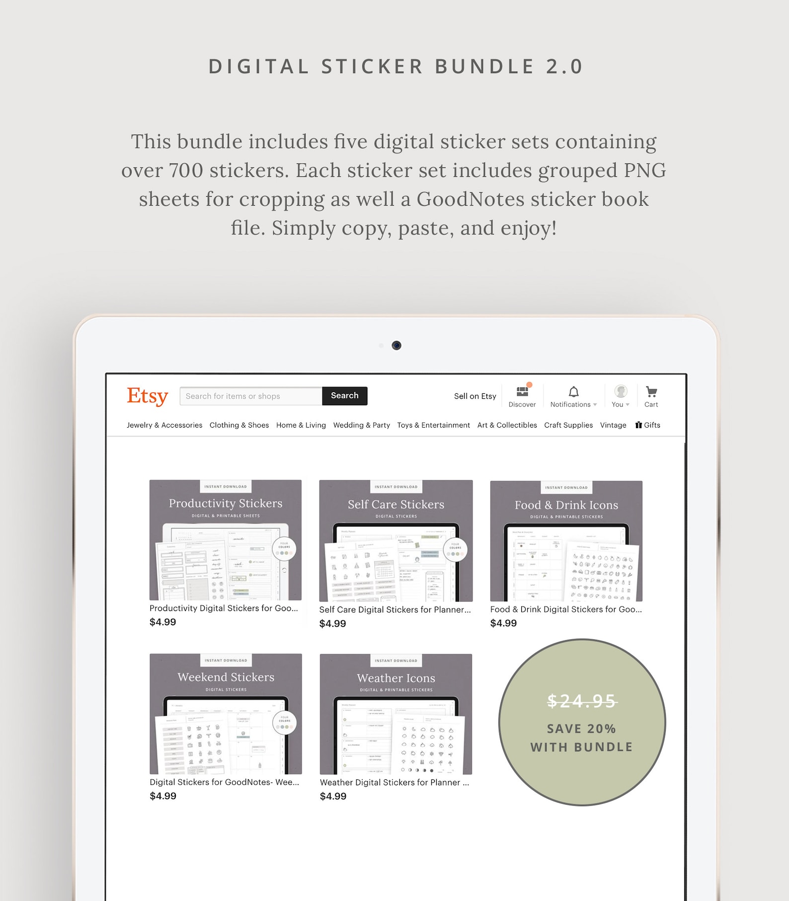 Digital Sticker Bundle 2.0 Digital Stickers for - Etsy