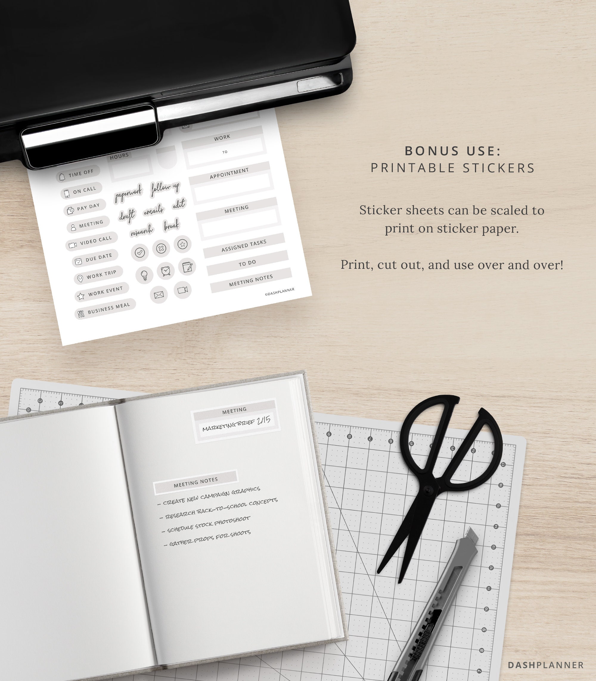 Work-life Digital Stickers Minimalist Job Goodnotes Sticker - Etsy