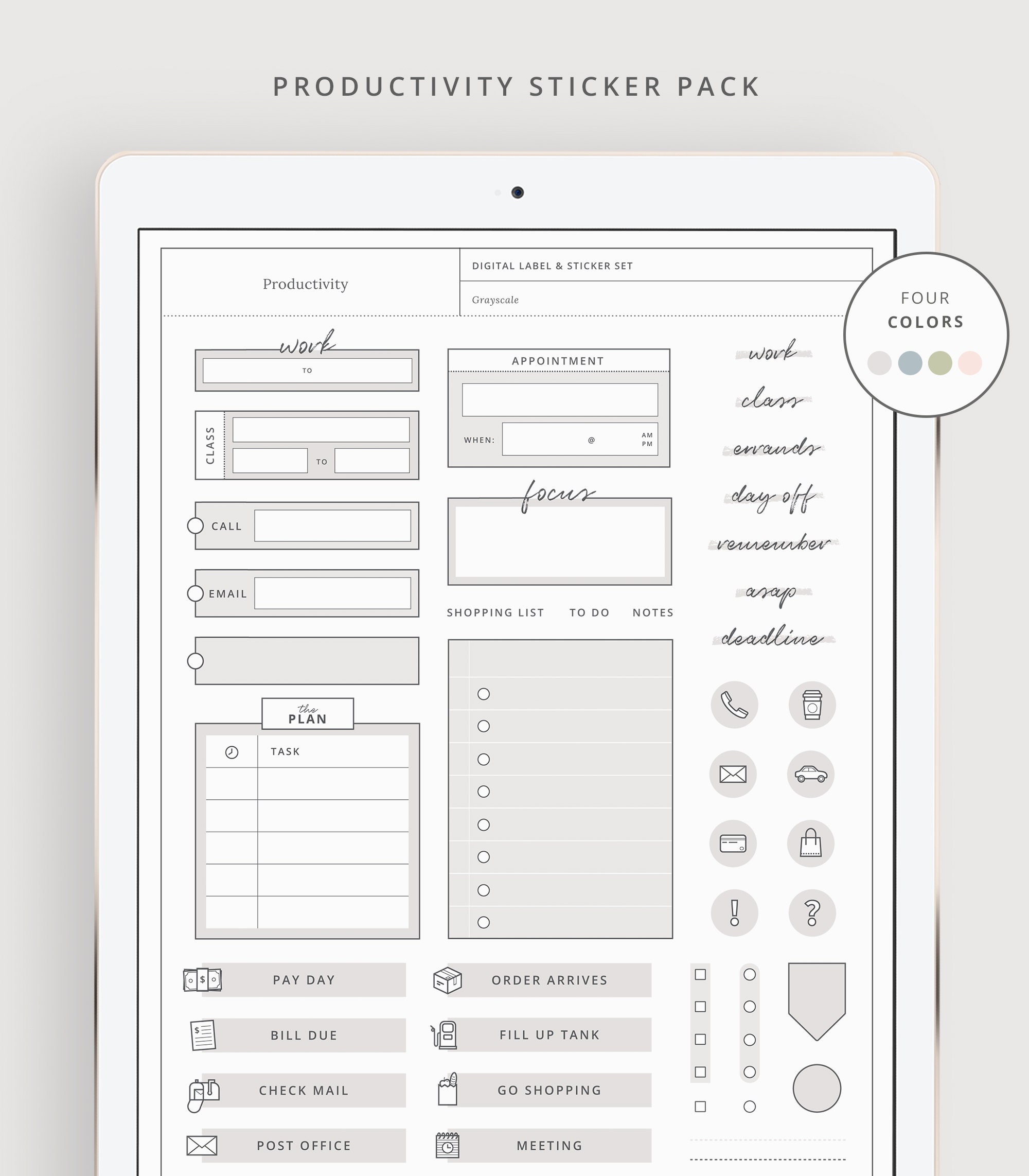 Student Digital Sticker Bundle - Printable Digital Stickers for School ...