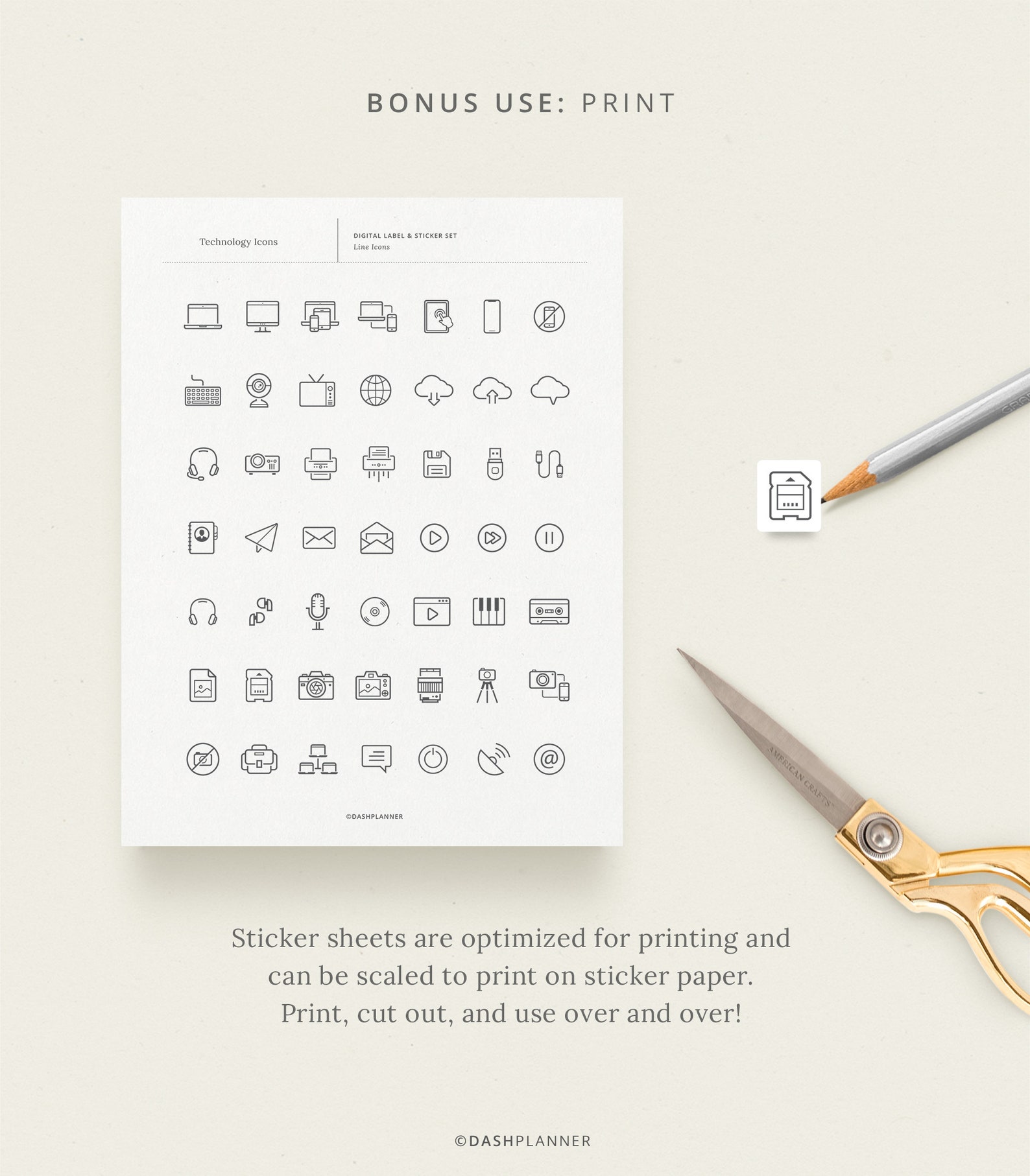 Technology Digital Stickers Goodnotes Sticker Book Office - Etsy