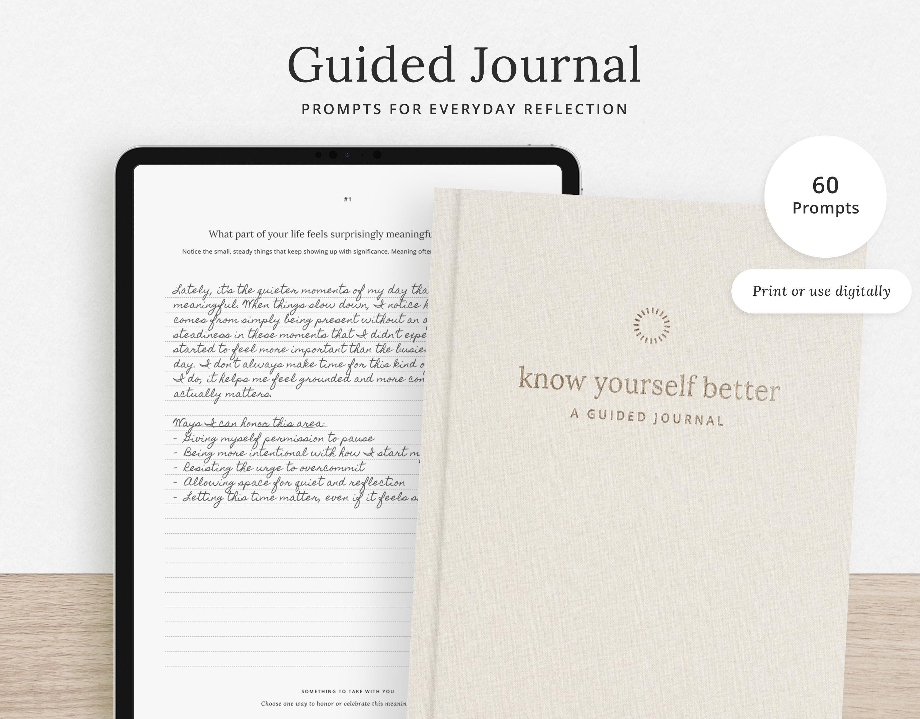Know Yourself Better | Guided Self-reflection Journal | Digital ...