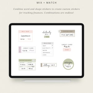 Finance & Budget Digital Sticker Set for Planners - Bill Due, Income ...