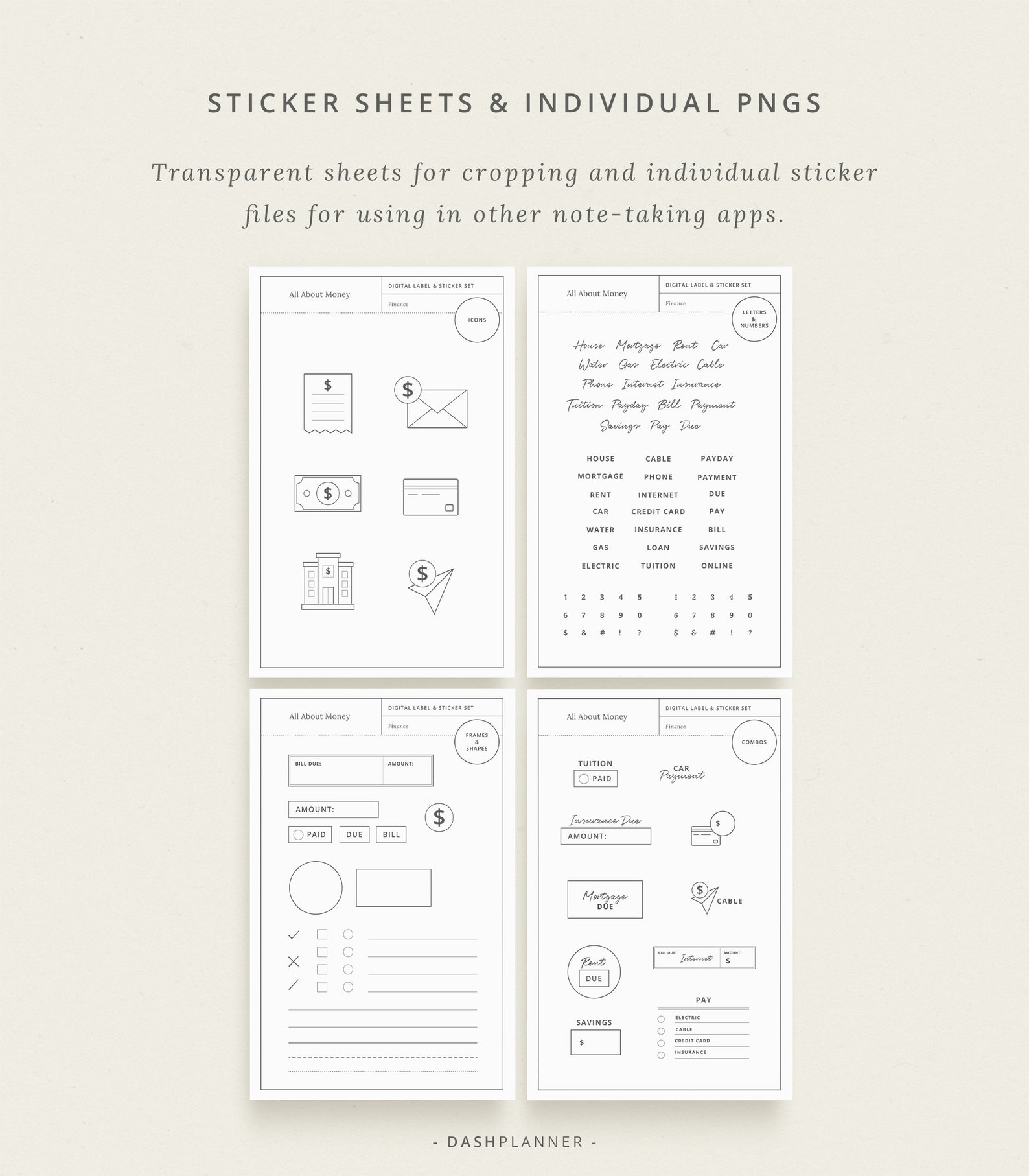 Finance Planner Stickers – Goodnotes, Notability, iPad (digital ...
