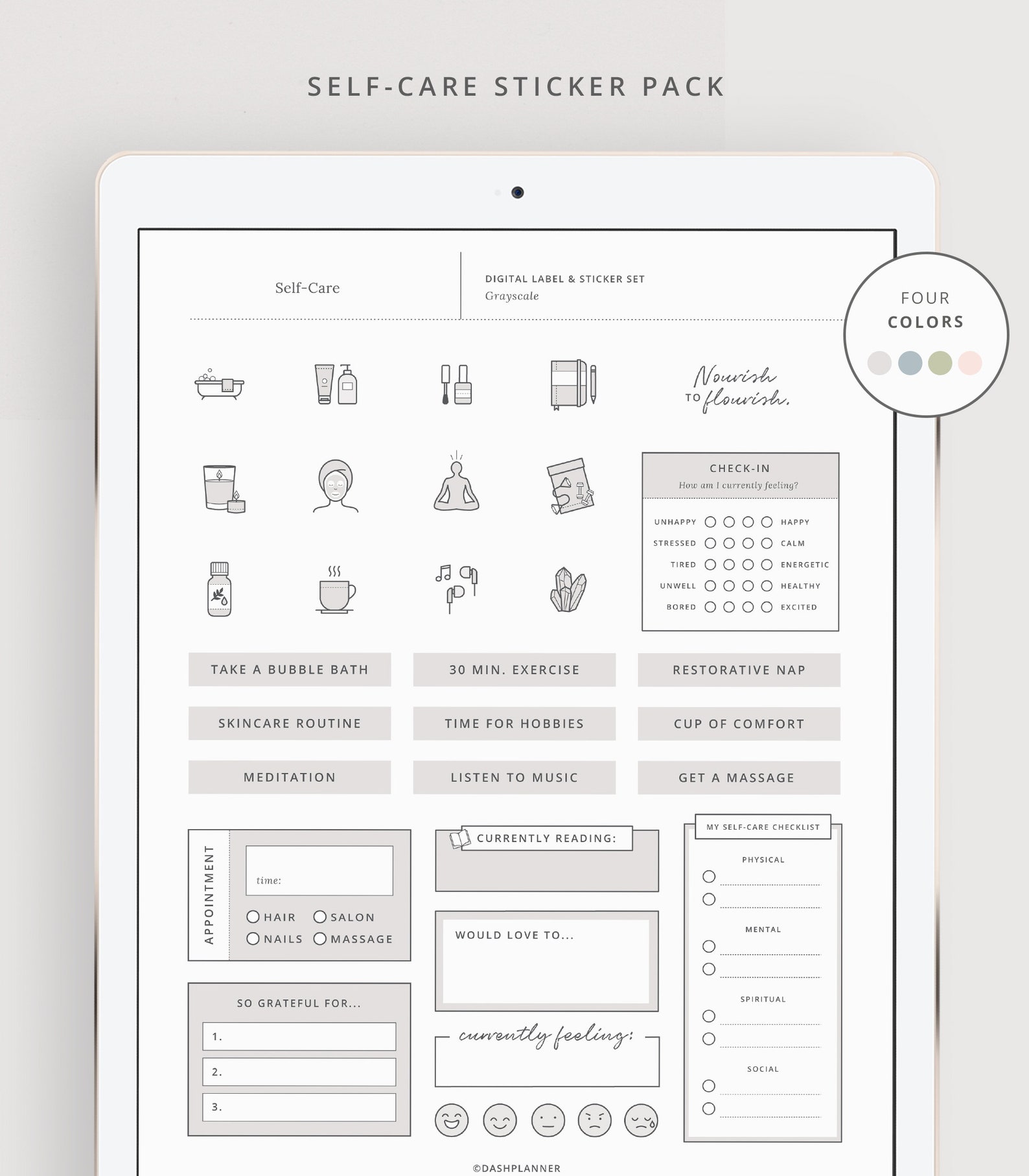 Digital Sticker Bundle 2.0 - Digital Stickers for Productivity, Self ...