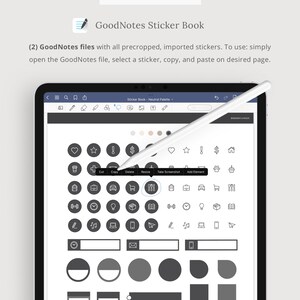 Planning Essentials Digital Stickers - Goodnotes Sticker Book ...