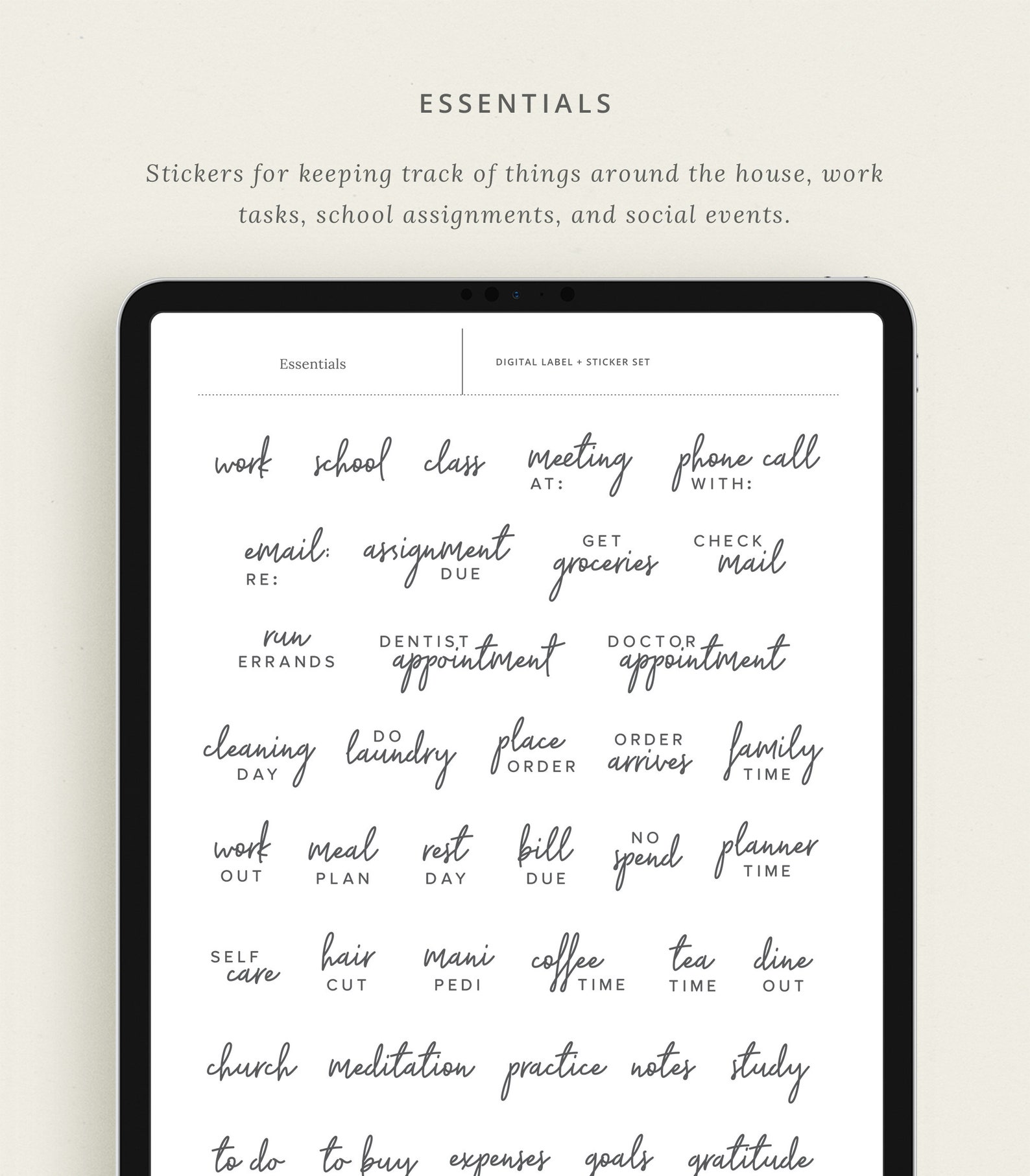 Essential Words & Phrases Digital Stickers Sticker Book for - Etsy