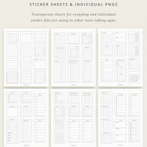 Planning Digital Stickers - Planner Cards for Goodnotes - Minimalist ...