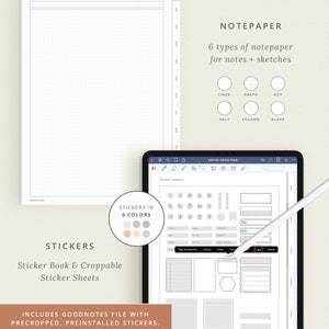 Undated Digital Planner Bundle - Portrait Goodnotes Template ...