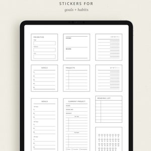 Planning Digital Stickers - Planner Cards for Goodnotes - Minimalist ...