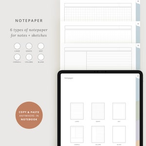 Digital Notebook Template - 5 Tabs in Pastel - Customizable Goodnotes ...