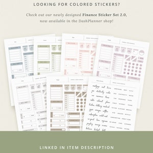 Digital Stickers for Finance Planner - Goodnotes, Notability, Stickers ...