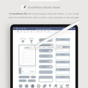 Sports & Activities Digital Sticker Set - Goodnotes Sticker Book ...