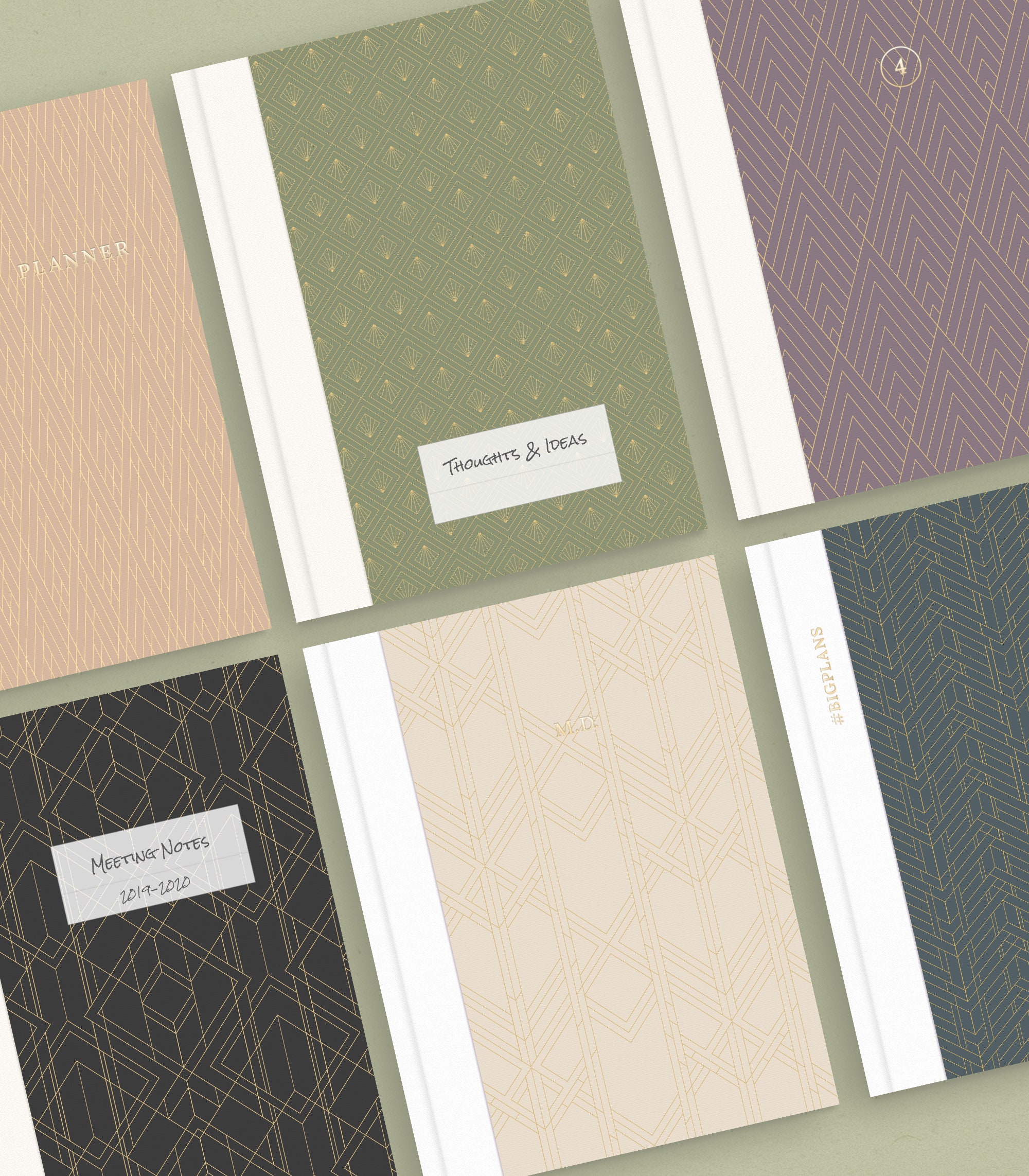 6 Art Deco Digital Notebook Covers for Goodnotes | Etsy